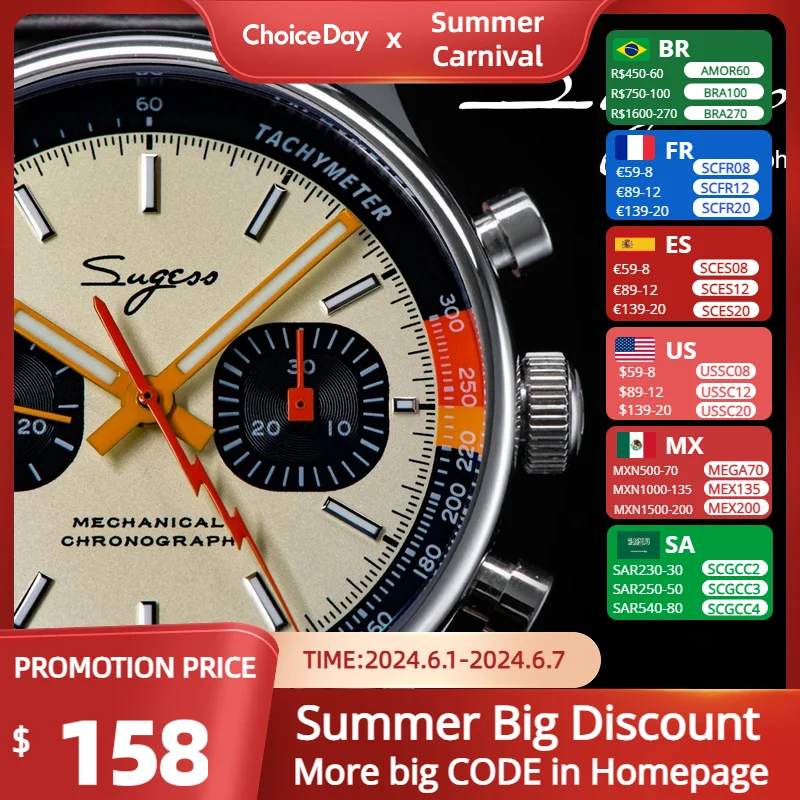 Sugess-ST1901-adam-izle-mekanik-kronograf-k-kenli-hareketi-Swanneck-kol ...