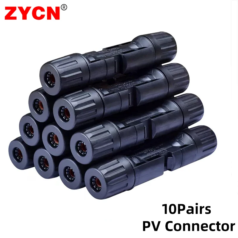 10-Pairs-IP68-PV-Solar-Connector-Plug-Cable-Male-and-Female-Panels-and ...