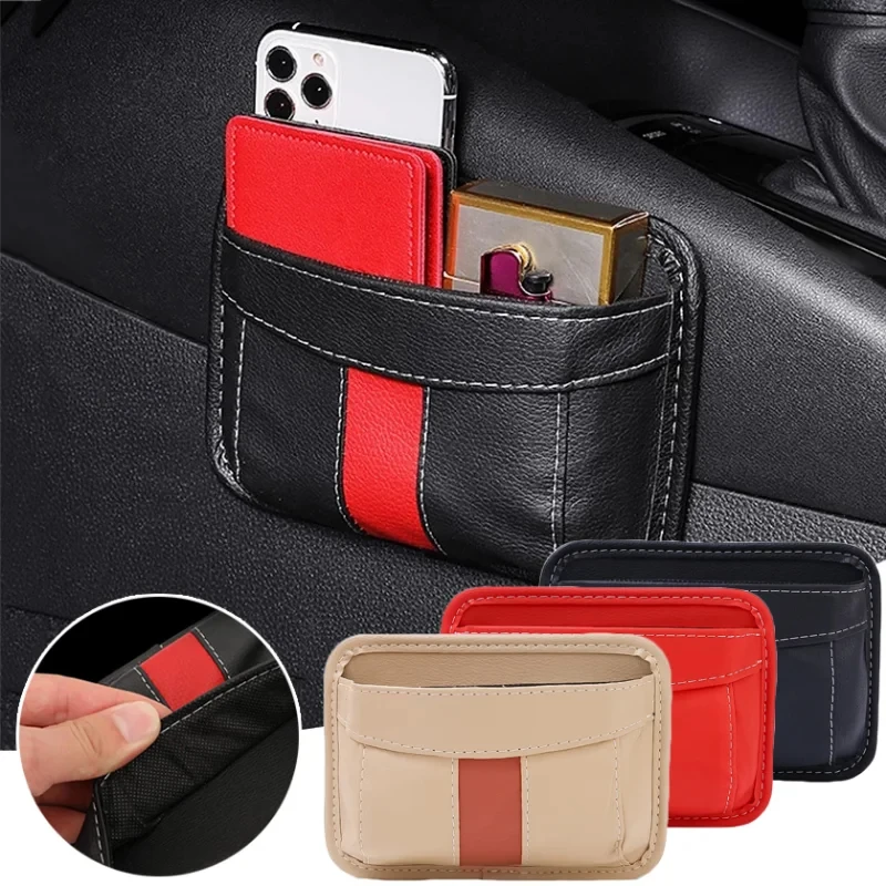 Pu Leather Car Storage Bag Multifunctional Small bags Car Interior ...