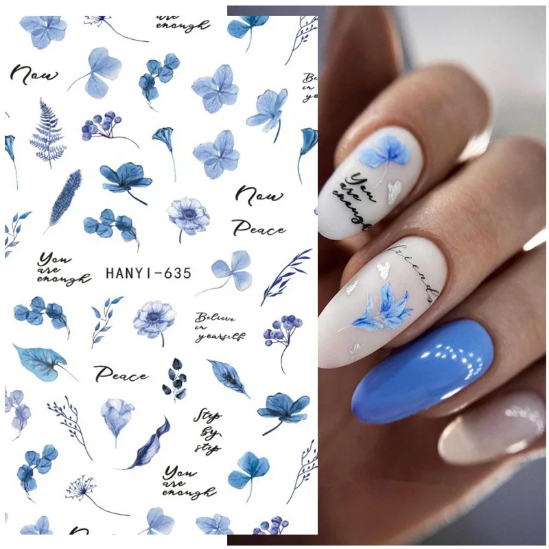 3D-Back-Glue-Nail-Stickers-Spring-And-Summer-Elegant-Color-Plants ...