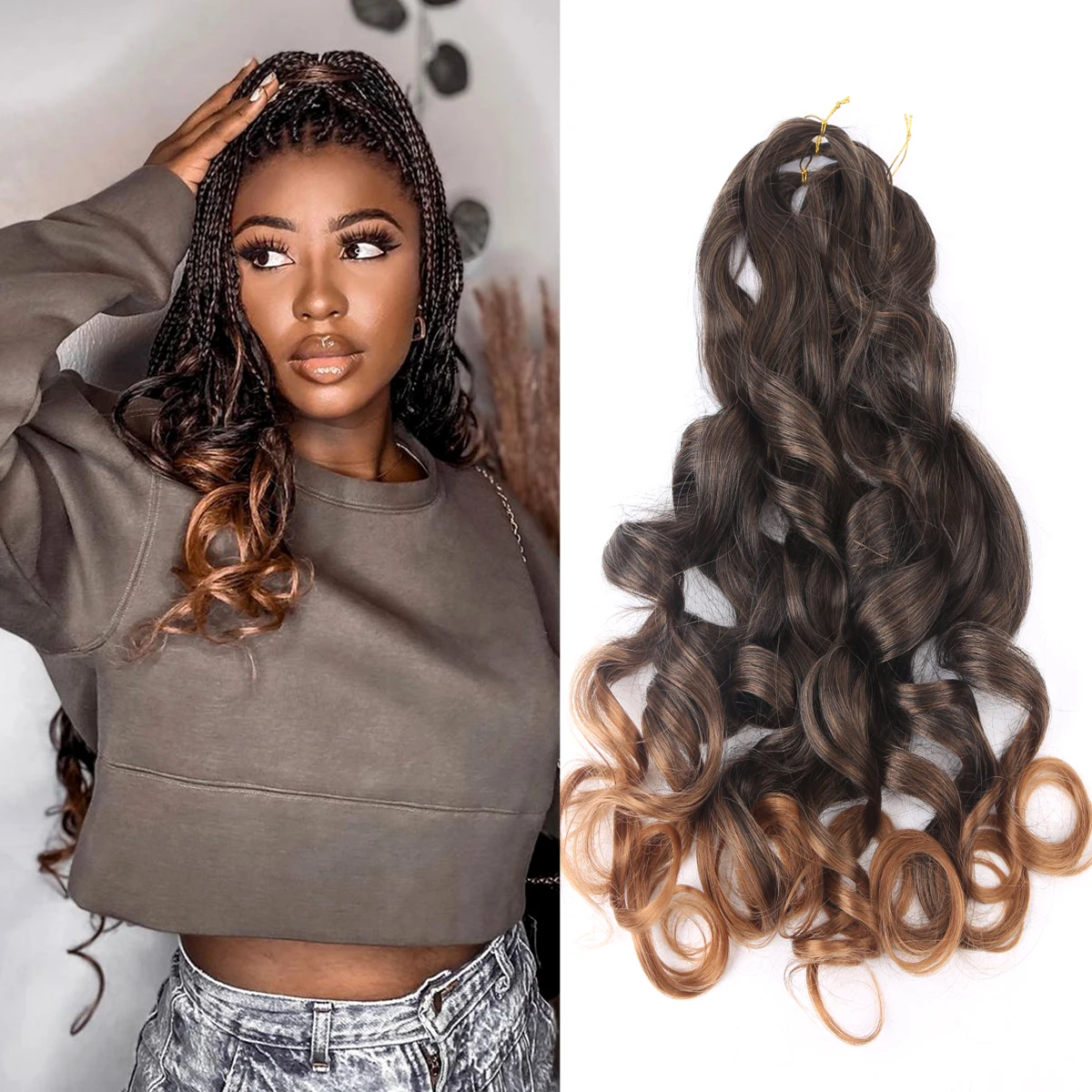 26Inch-French-Curls-Braiding-Hair-Extensions-Synthetic-Curl-Hair-Loose ...