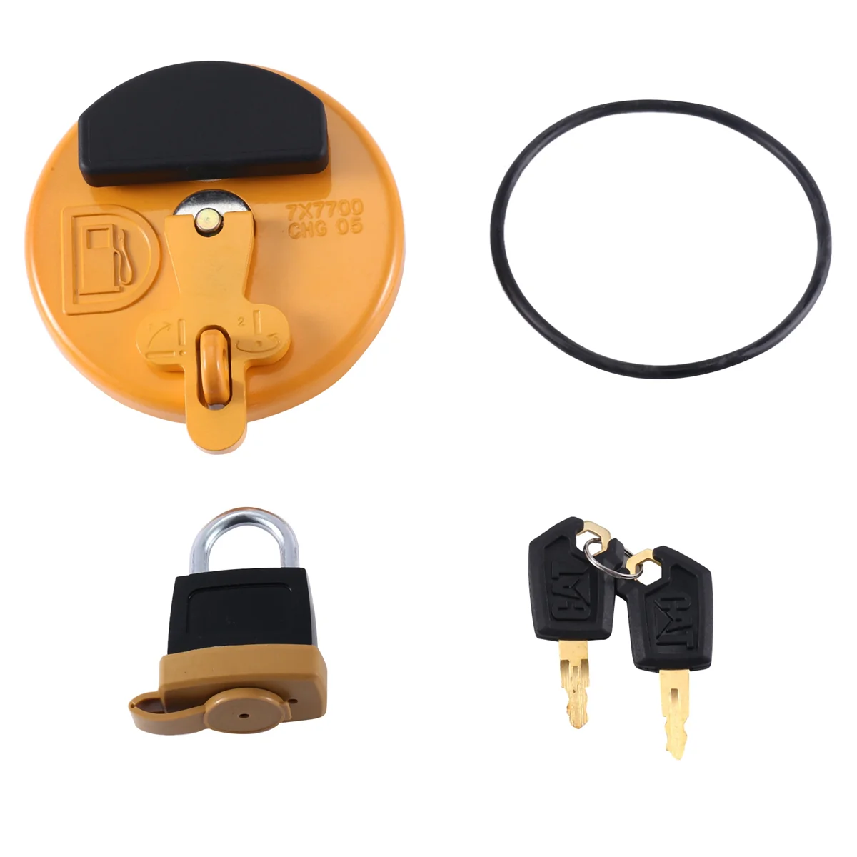 Locking-Fuel-Tank-Cap-with-Padlock-7X7700-for-Caterpillar-CAT-Dozer ...