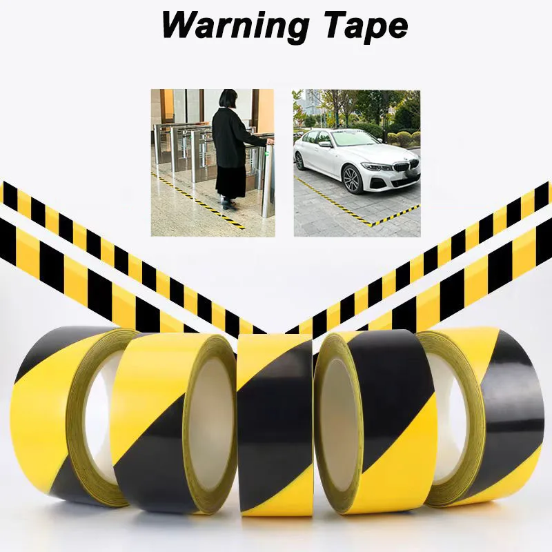 Caution Tape Yellow Black Warning Tape Marking Safety Floor Tape For ...