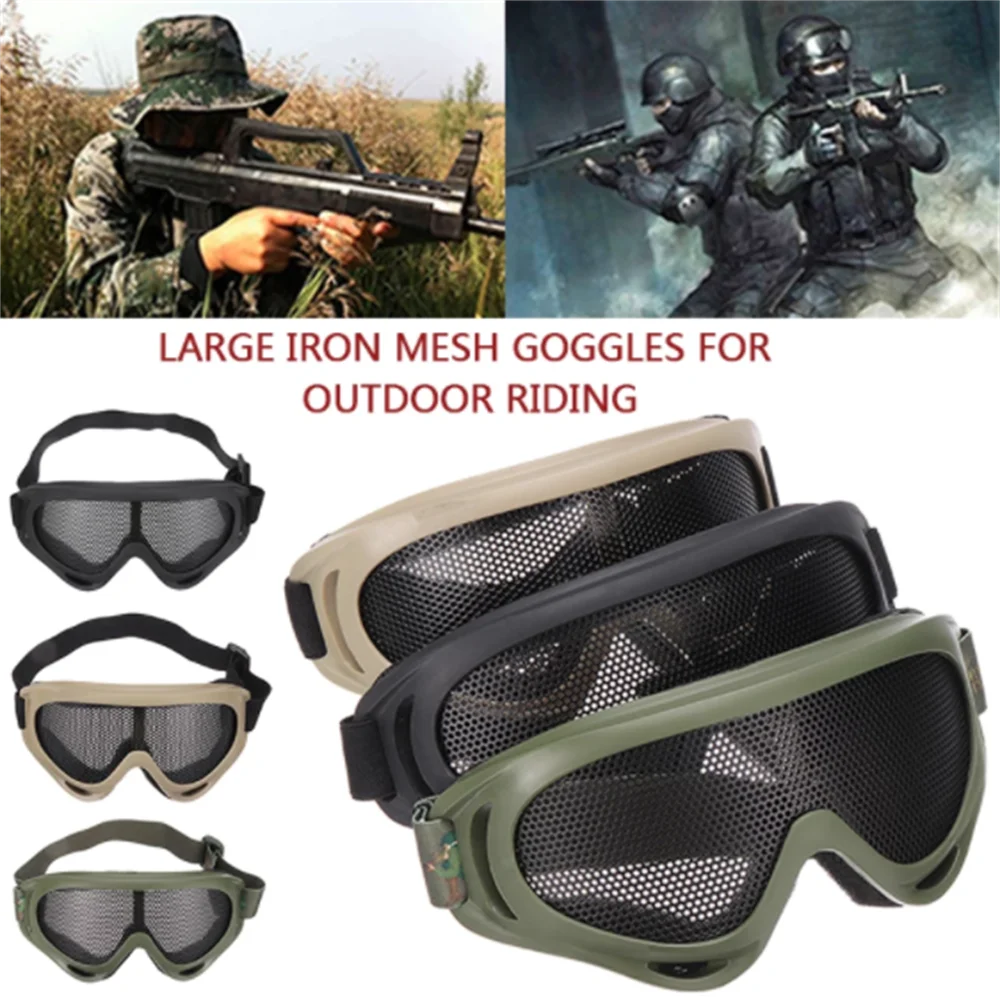 Fast-Drop-Shipping-Tactical-Airsoft-Hunting-Metal-Mesh-Lens-Goggle ...