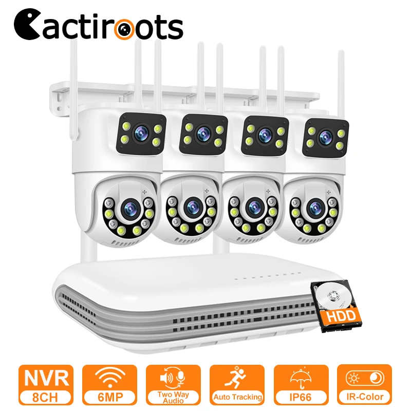 Cactiroots-Wireless-CCTV-System-WiFi-Camera-Kit-6MP-IP-Cameras-With ...