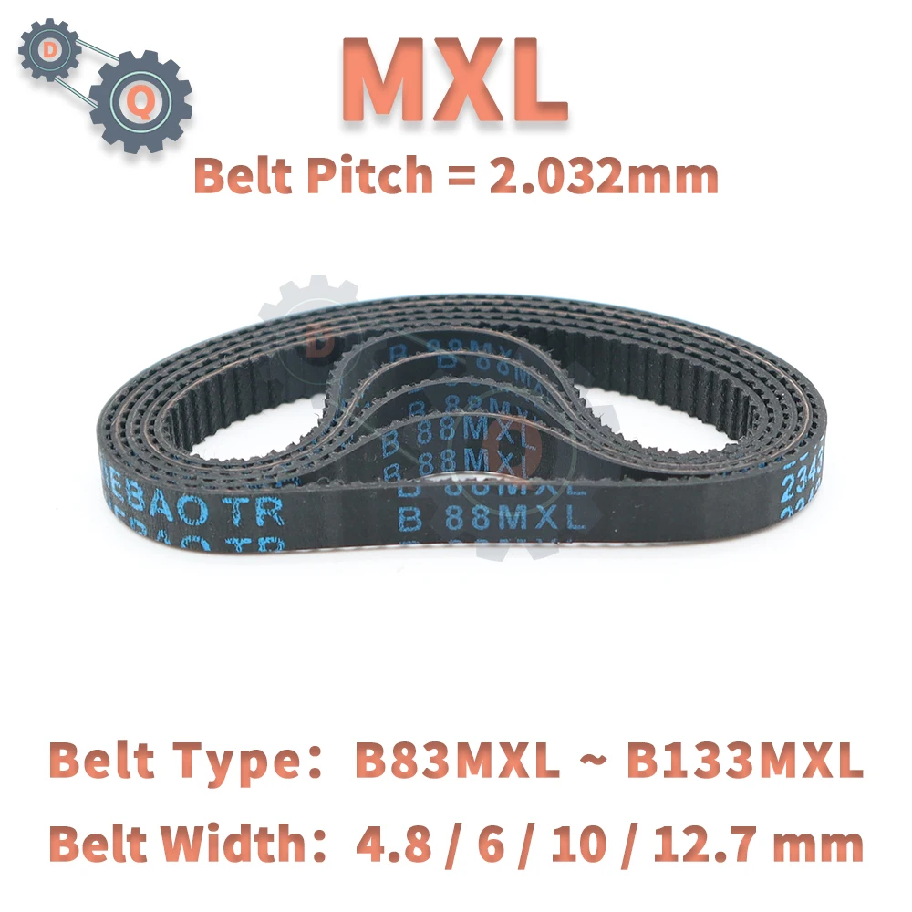 B83MXL to B133MXL MXL Timing Belt Tooth Pitch 2.032mm MXL Rubber Belt ...