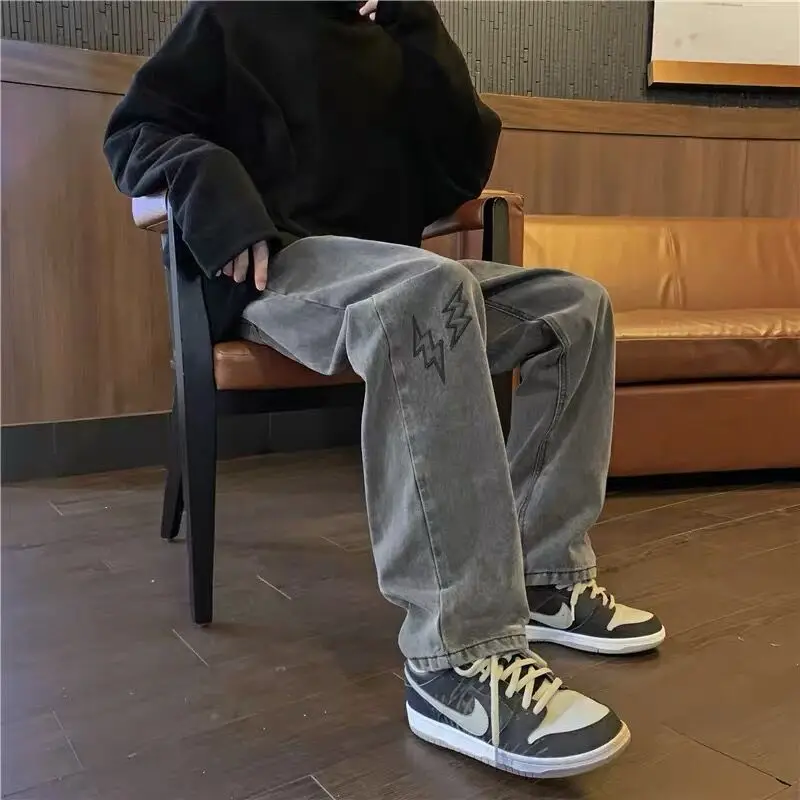 Pantalones-Cargo-de-pierna-ancha-para-hombre-Jeans-de-Hiphop-americano ...