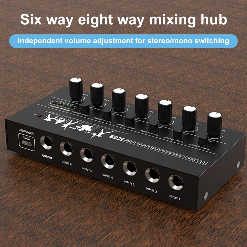 Mini-mezclador-de-audio-de-6-canales-Mezclador-de-sonido-DC-5V ...