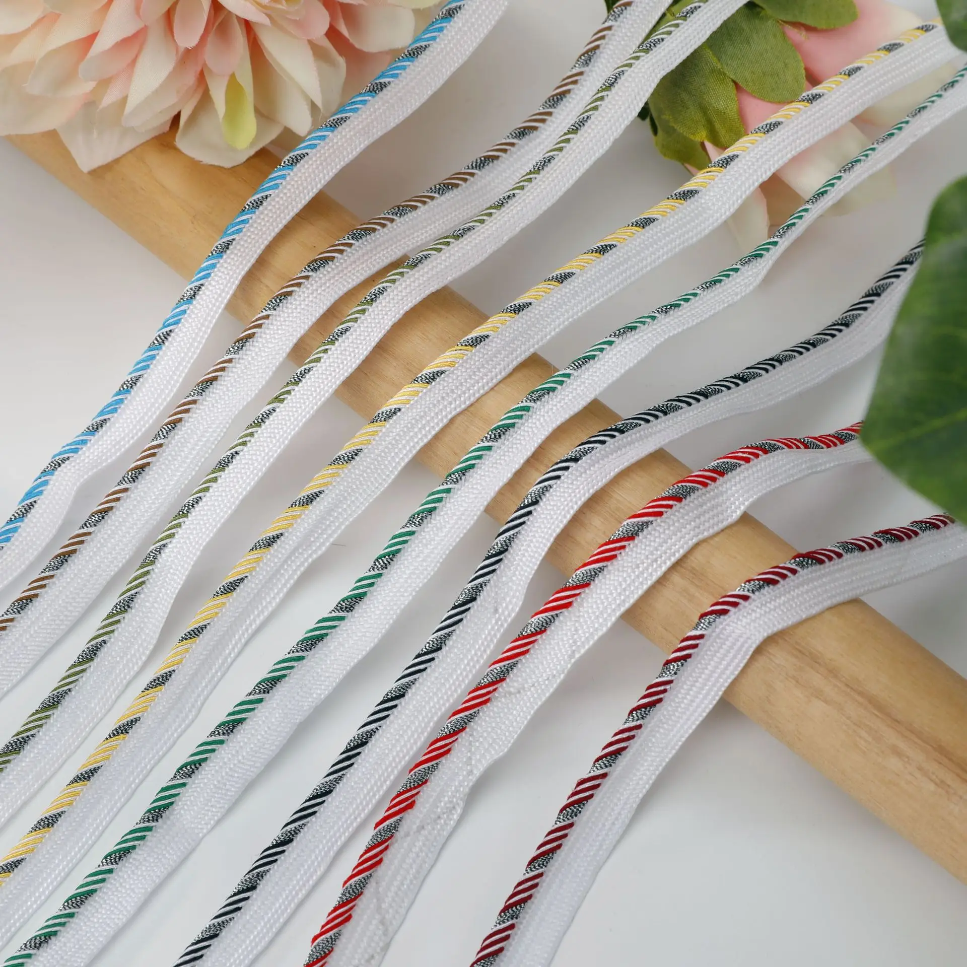 5Meter-Color-Ombre-Braided-Striped-Edge-Piping-Lip-Cord-Rope-Ribbons ...