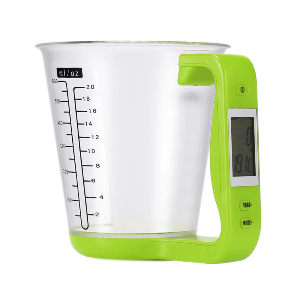 Electronic Measuring Cup Kitchen Scales With LCD Display Digital Beaker ...