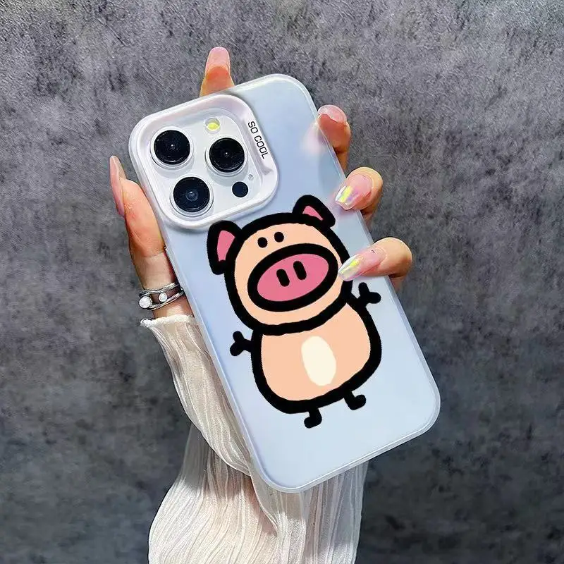Pig graphic phone case for iPhone 16 15 14 13 12 11 x XR Xs SE2 SE 8 7 ...