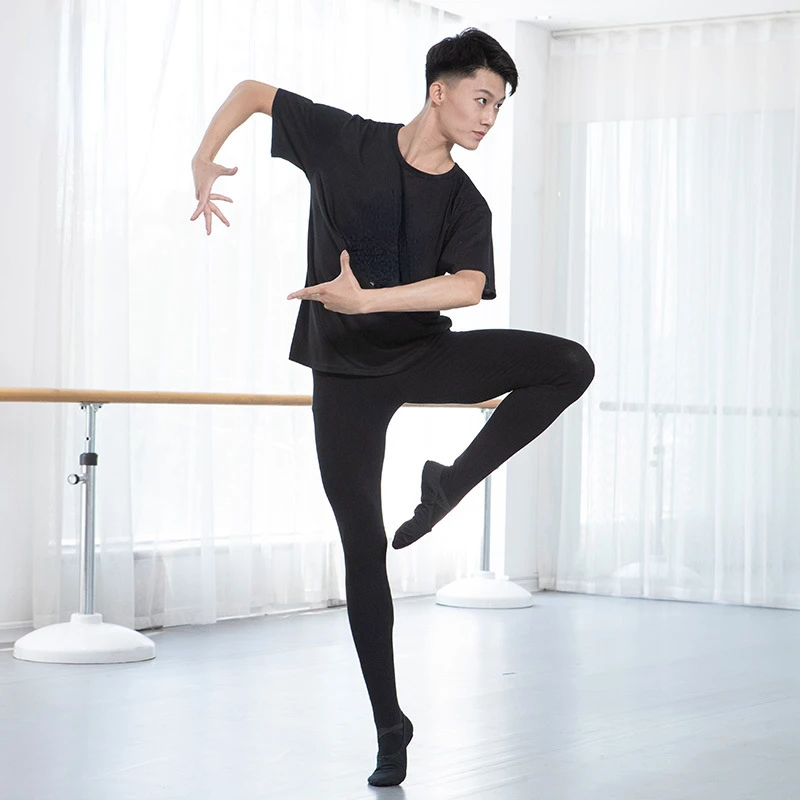 Men Boy Ballet Dance Tights Thin Cotton T Crotch Leggings Gymnastics ...
