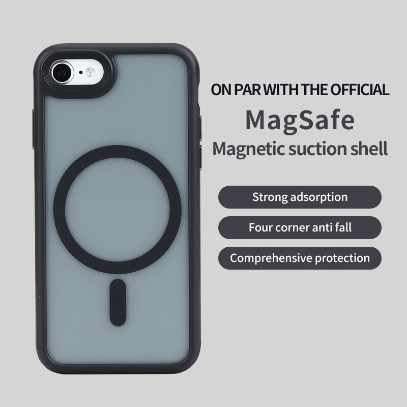 Magnetic Luxury Matte Translucent Armor Shockproof Case For iPhone 7 8 ...