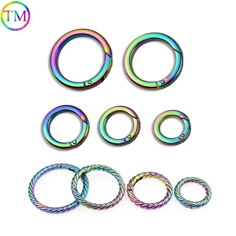 16-20-25-32-38mm-Rainbow-Metal-Spring-Ring-Handbag-Gate-O-Ring-Spring ...