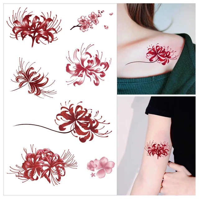 Temporary Flower Tattoos