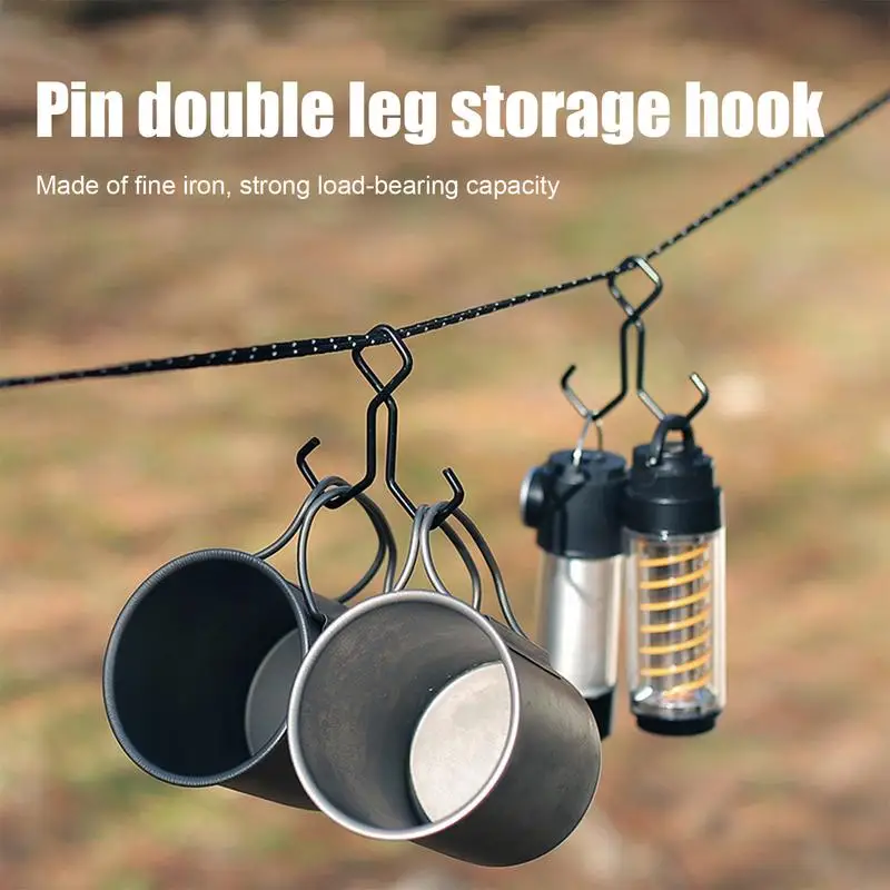 Camping-Double-Leg-Storage-Hook-Heavy-Duty-Lightweight-Utility-Hook ...
