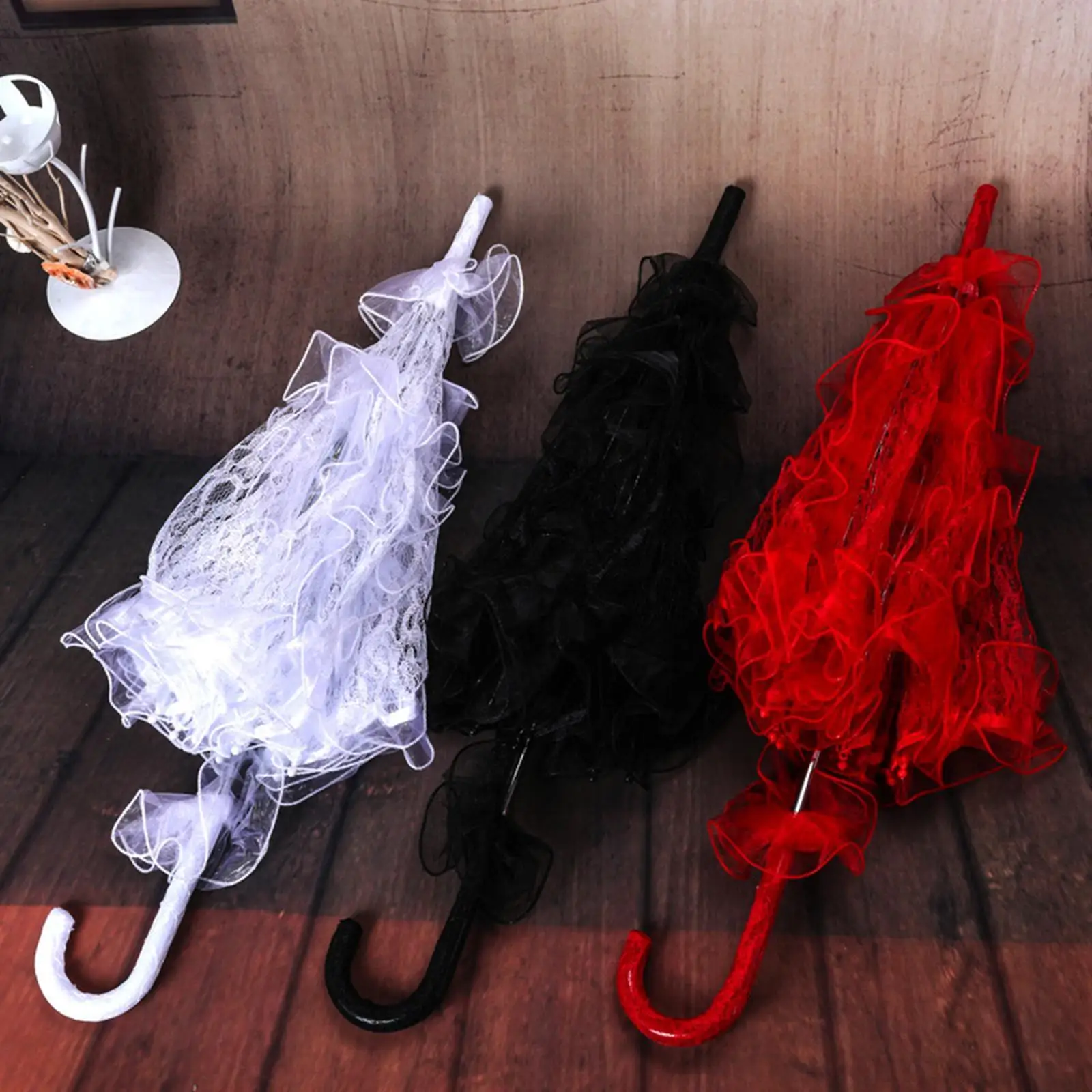Women-s-Lace-Florals-Umbrellas-for-Wedding-White-Umbrellas-Bridesmaid ...