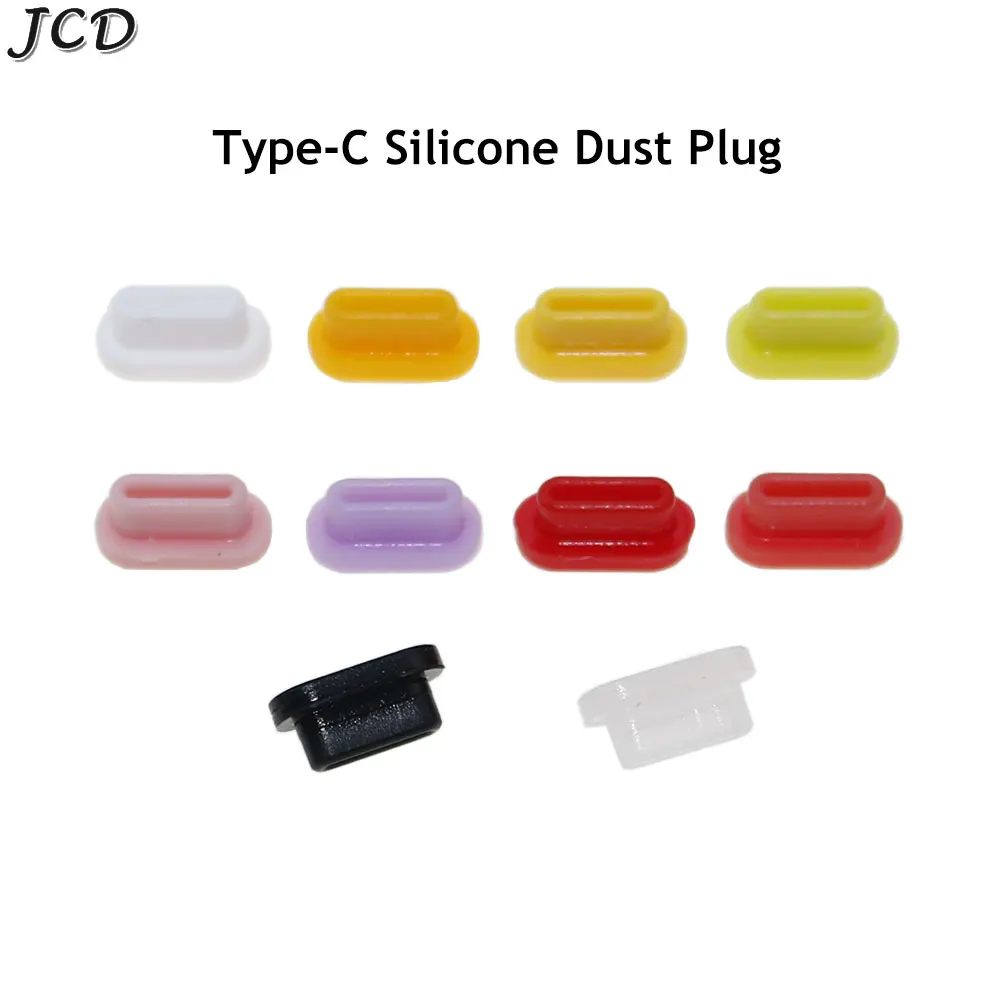JCD 10pcs Type-C Silicone Dust Plugs Phone USB Charging Port Protector ...