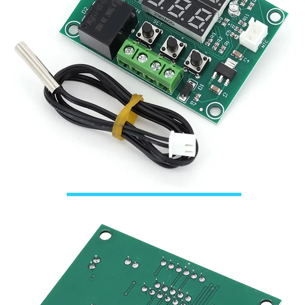 W1219 DC 12V Dual LED Digital Thermostat Temperature Controller ...