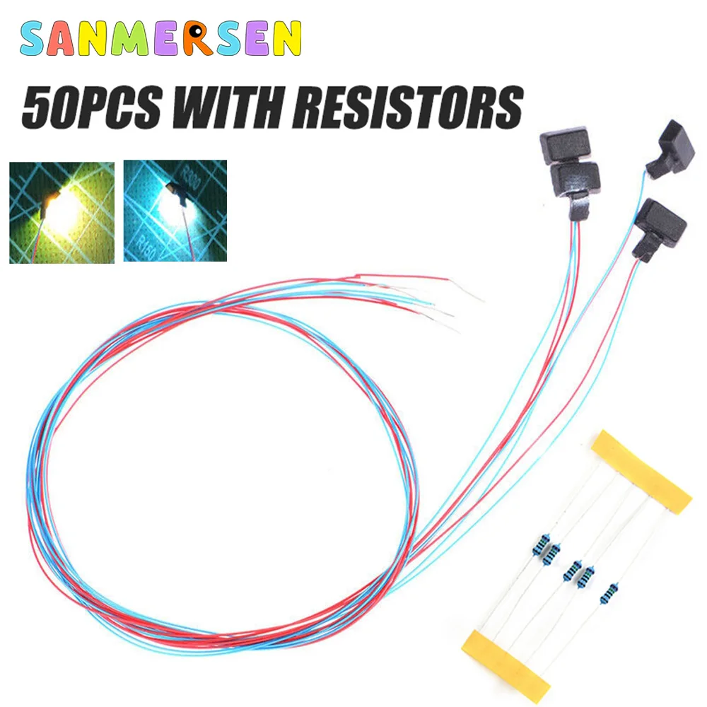 50Pcs-LED-Spotlight-Model-Light-1-87-Ho-Scale-Outdoor-Billboard-Lamp ...