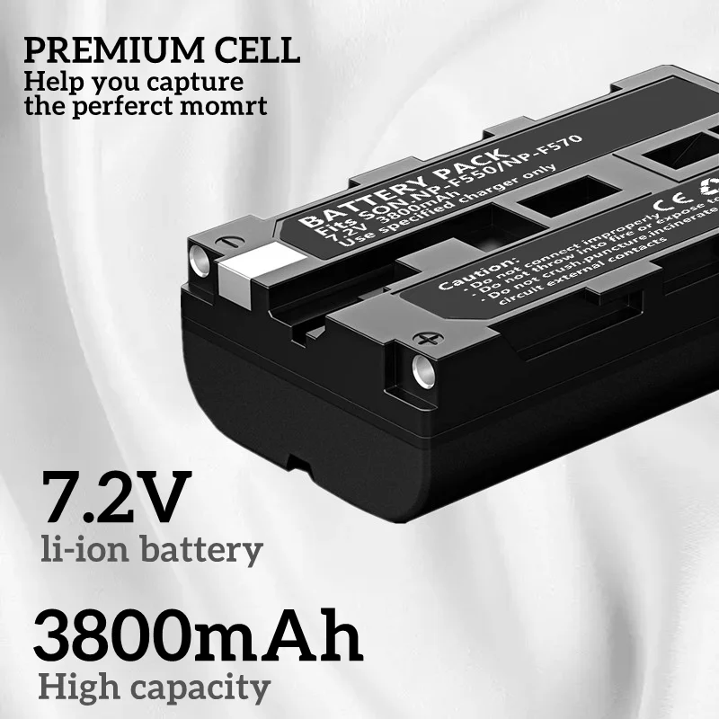 Rechargeable Battery NP-F550/570 3800Mah Battery for Sony Cybershot D ...