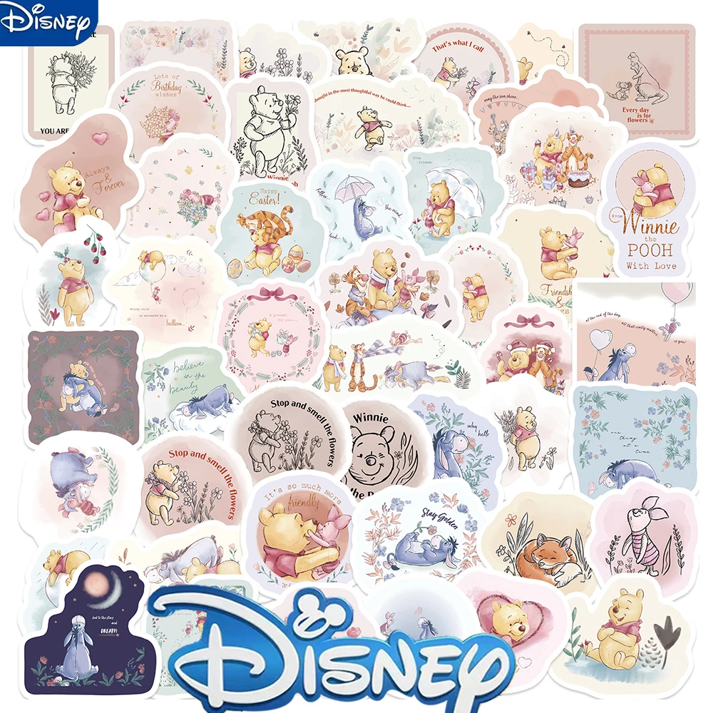 50pcs Cute Disney Winnie The Pooh Stickers Pack Movie Cartoon Decals ...