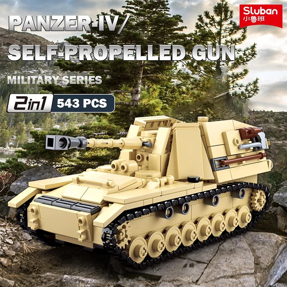 543PCS WW2 Army Panzer IV Tank Building Blocks Military Weapons Vehicle ...