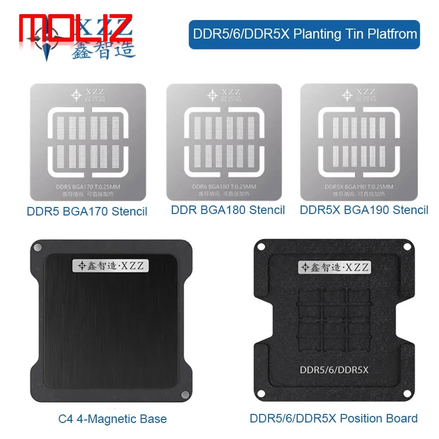 XZZ-DDR5-DDR5X-DDR6-Memory-Particle-Chips-Magnetic-BGA-Reballing-Tin ...