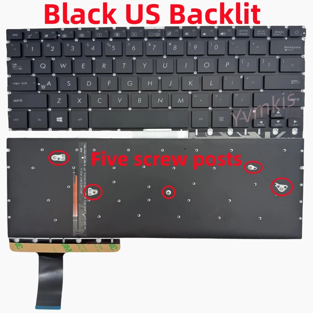 Russian/US Backlit Laptop Keyboard for Asus ZenBook UX330 UX330C ...