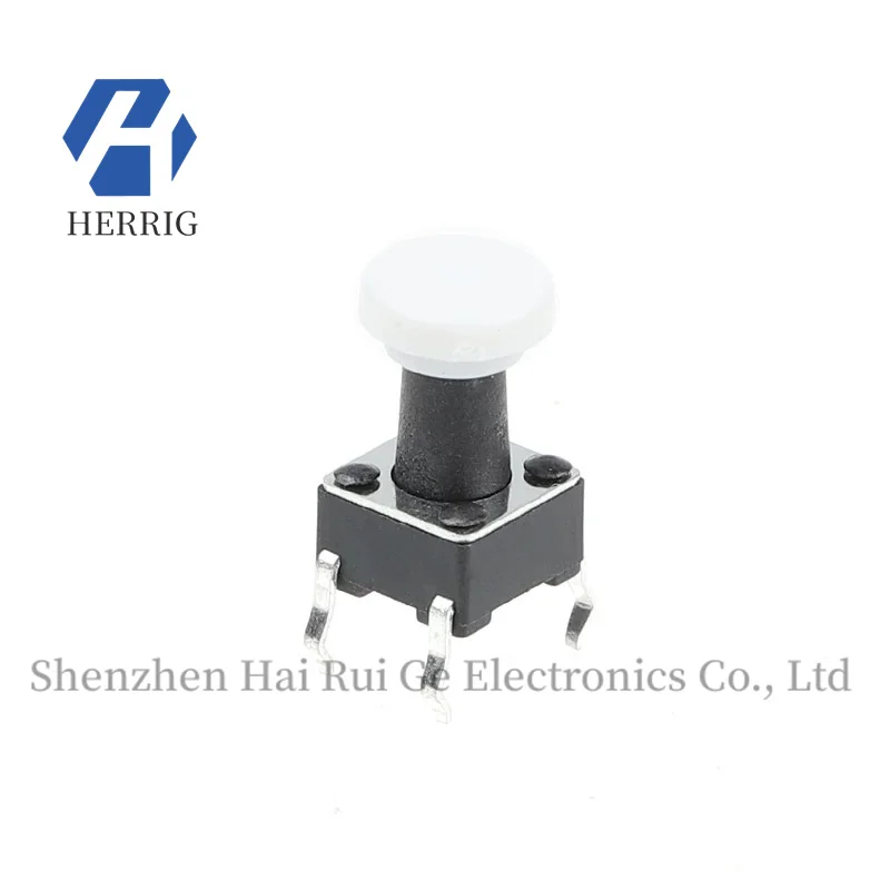 5PCS-LOT-Tactile-switch-6-6-capped-pin-series-vertical-plug-board-with ...