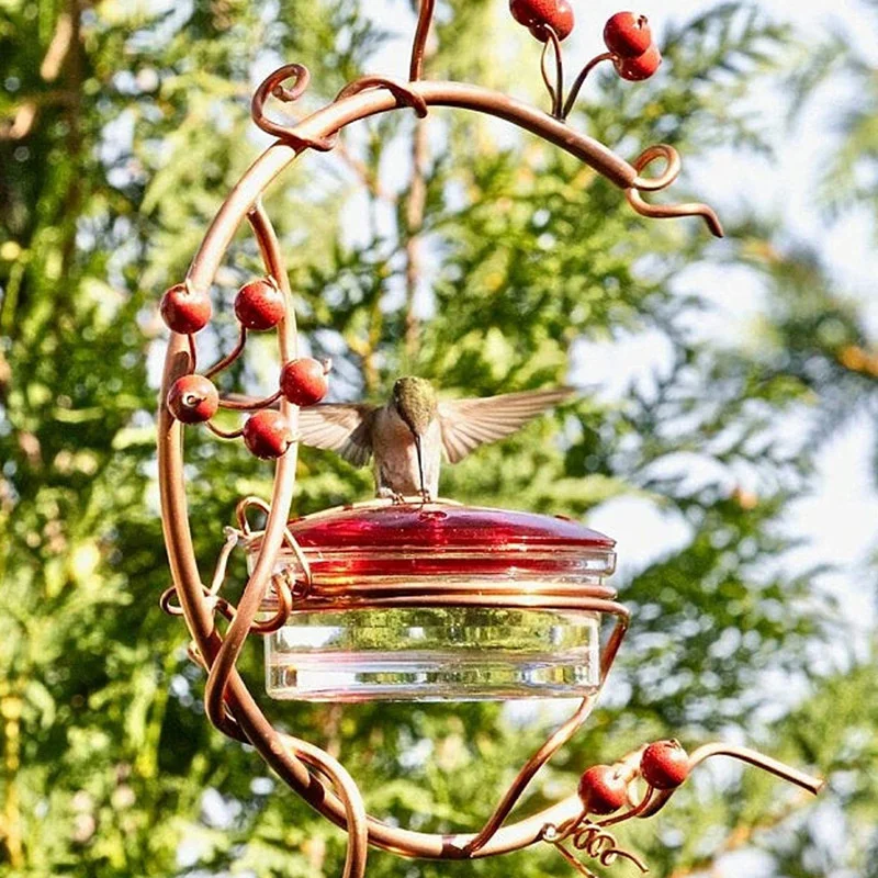 Metal-Red-Berries-Pendurado-Alimentador-Colibri-Destac-vel-P-ssaro ...