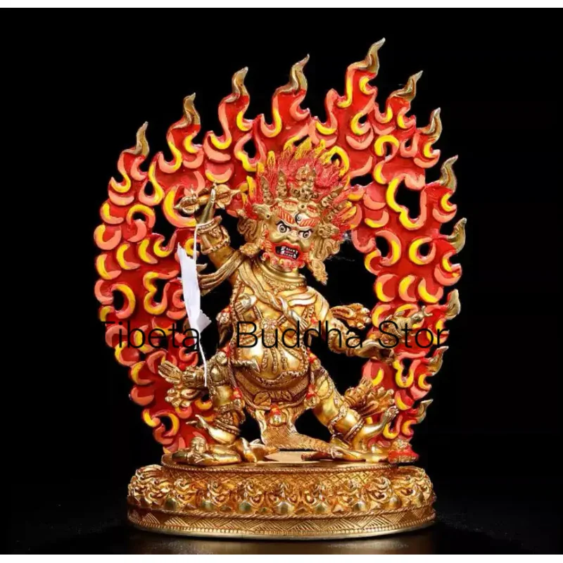 25cm-Nepalese-Esoteric-Pure-Copper-Handmade-Angry-Lotus-Buddha-Statue ...