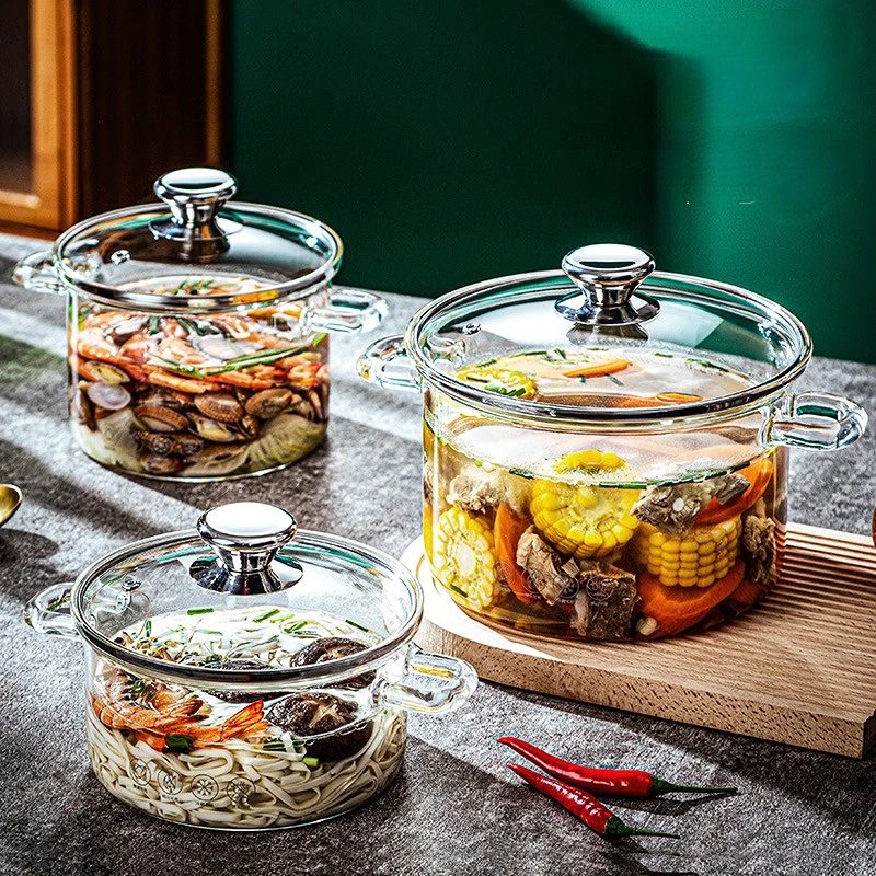 High-Borosilicate-Glass-Stew-Pot-High-Temperature-Resistant-Gas ...