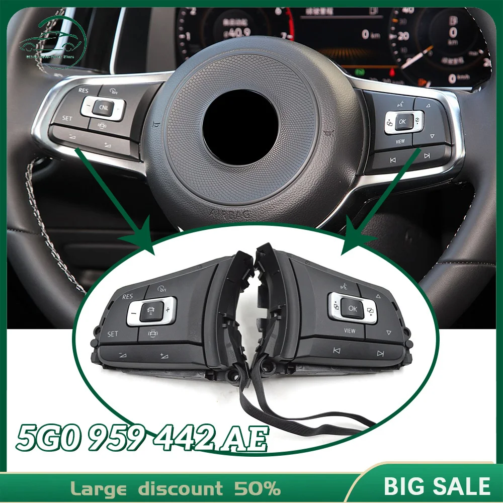 5G0 959 442 AE Multifunction steering wheel ACC key Adaptive cruise ...
