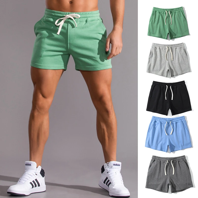 Brand Men Cotton Casual Jogging Shorts Quick Dry Fitness Running Shorts ...