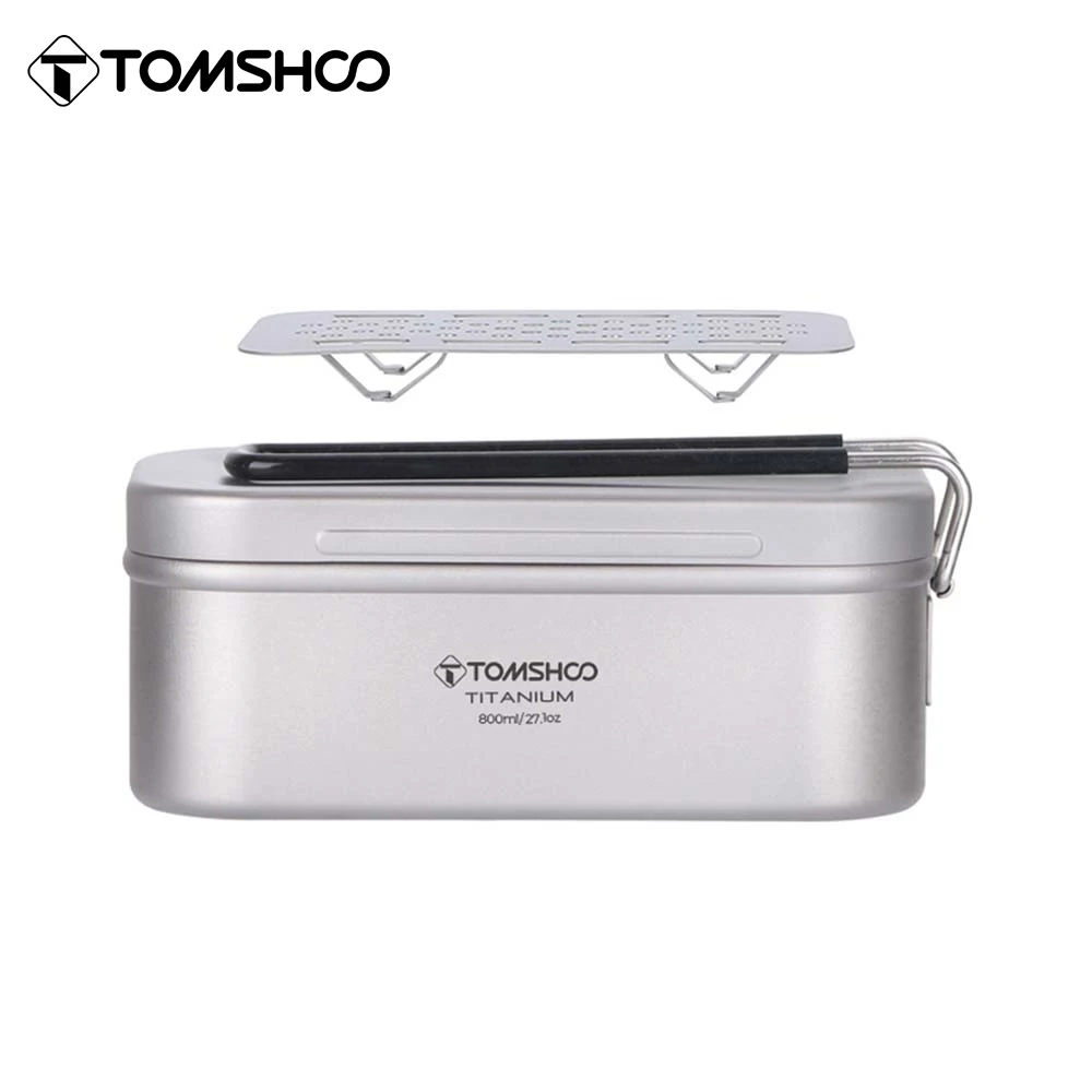 Tomshoo-Titanium-Lunch-Box-800ML-Titanium-Lunch-Food-Container-Tin-Box ...