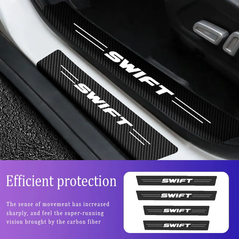 4-pieces-of-car-threshold-carbon-fiber-scratch-resistant-protective ...