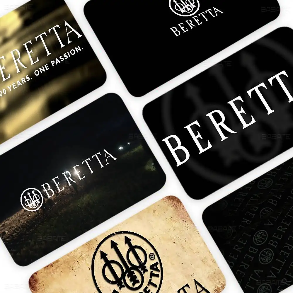 Gun B-Beretta logo Anime Cartoon Sticker Film Skin for Credit Card ...