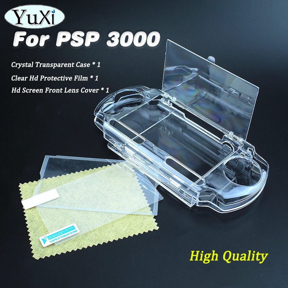 For PSP 3000 Transparent Hard Carry Cover Case Snap-in Crystal Shell ...