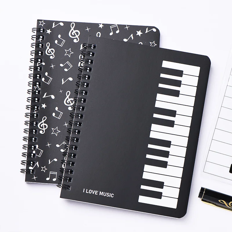 Music-Notebook-Coil-Note-Book-B6-Stationery-Exercise-Books-Keyboard ...