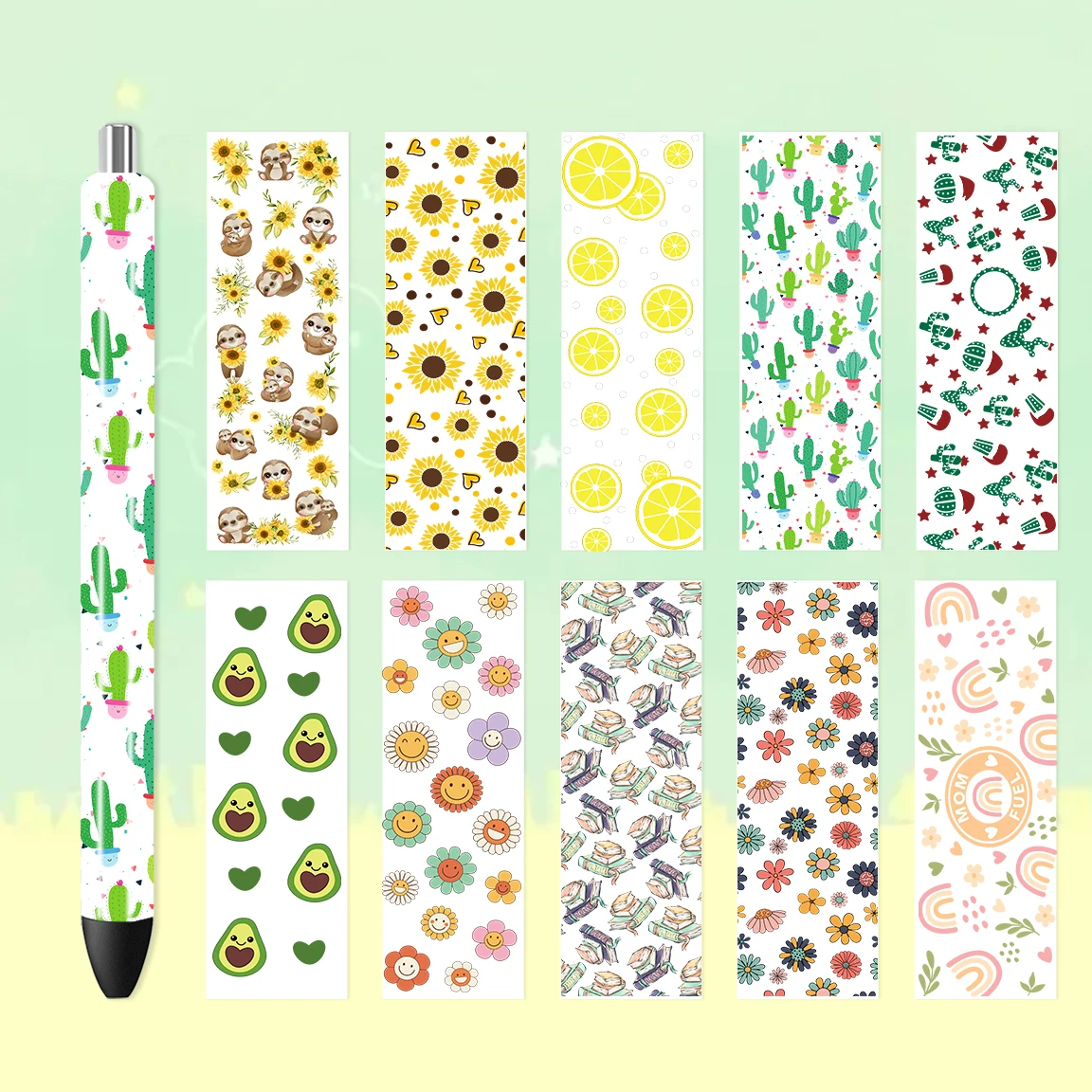 5pcs-UV-DTF-DIY-Vinyl-Pen-Transfer-Stickers-Wrap-Transfers-Sticker ...