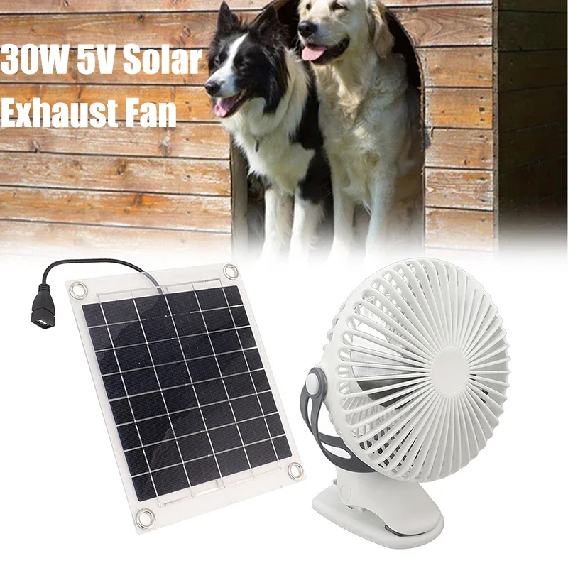 30W-Solar-Exhaust-Fan-Mini-Ventilator-Sola-Panel-Powered-Fan-Air ...