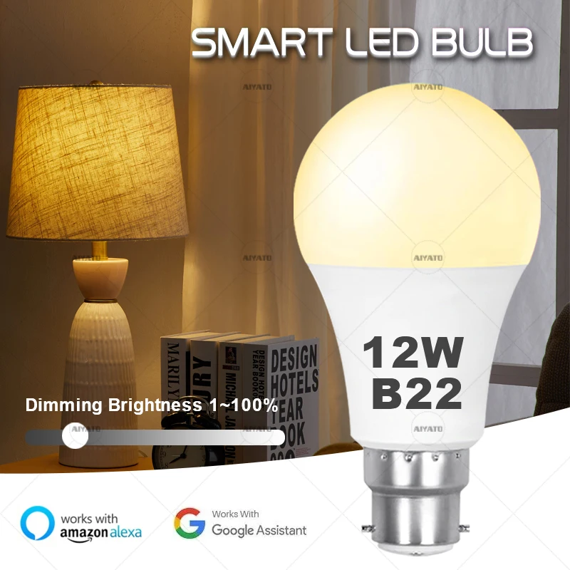 B22-Base-WIFI-Smart-Bulb-Brightness-Adjustment-LED-Lamps-12W-APP ...