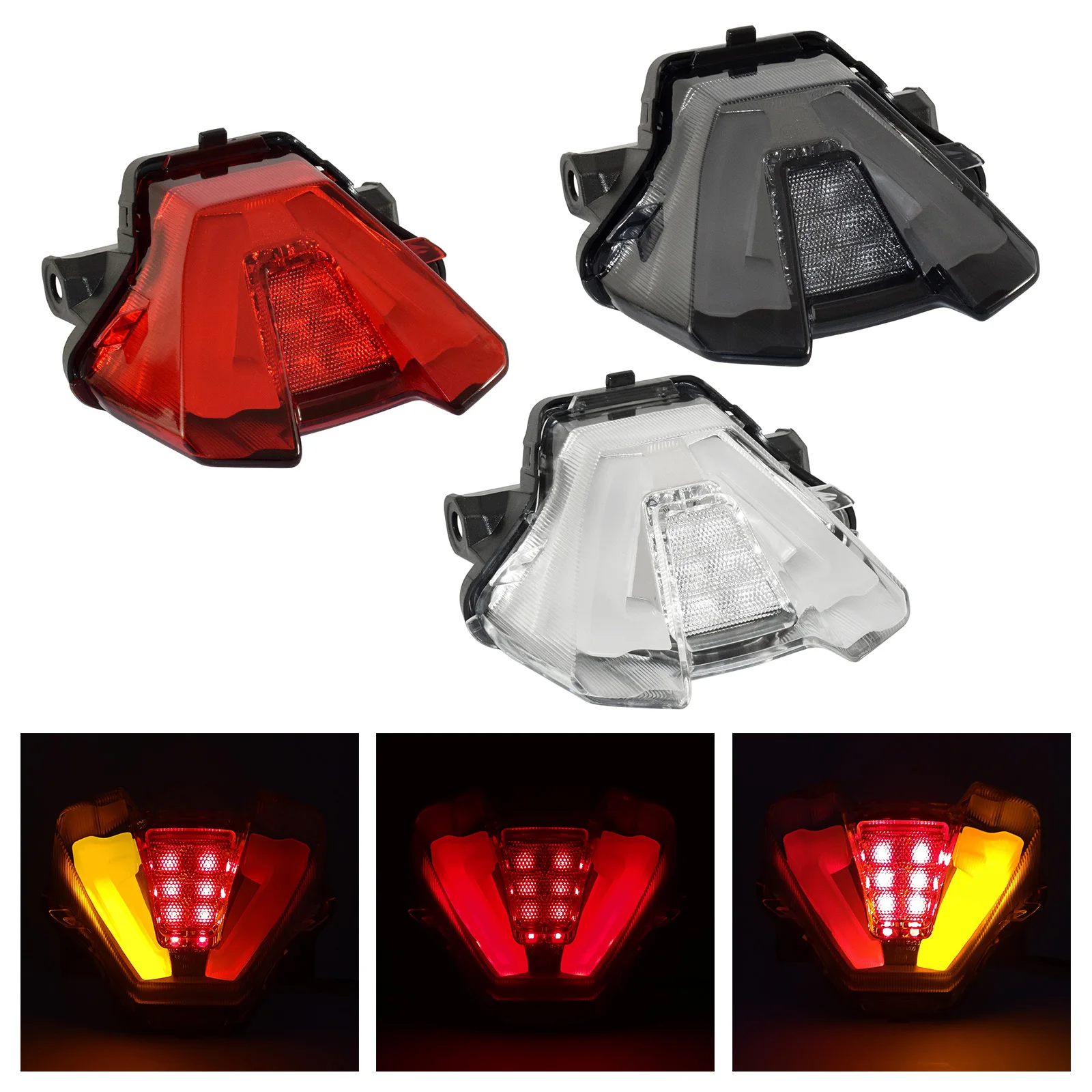 QMSTART-Racing-Motorcycle-LED-Integrated-Blinker-Taillight-Rear-Tail ...