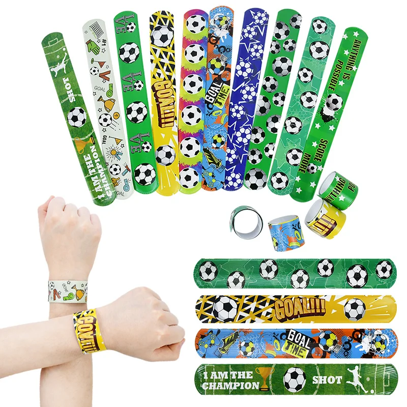 10pcs-Party-Slap-Bracelets-Soccer-Football-Theme-Woodland-Kids-Favor ...