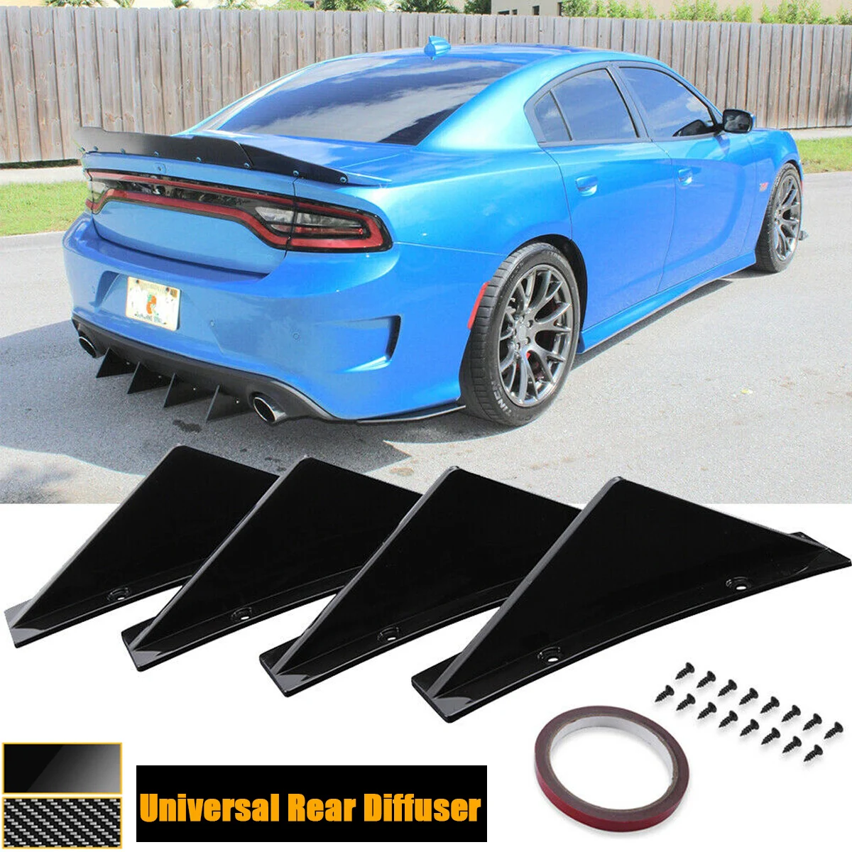 Universal-For-Dodge-Challenger-Charger-SE-SRT-2000-2022-Rear-Bumper-Lip ...
