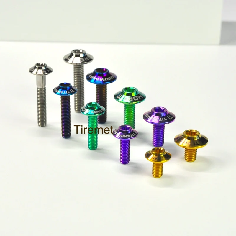 1PC-Tiremet-Titanium-Bolts-Dished-Head-Torx-Screw-M5-M6x10-60-mm-Fit ...