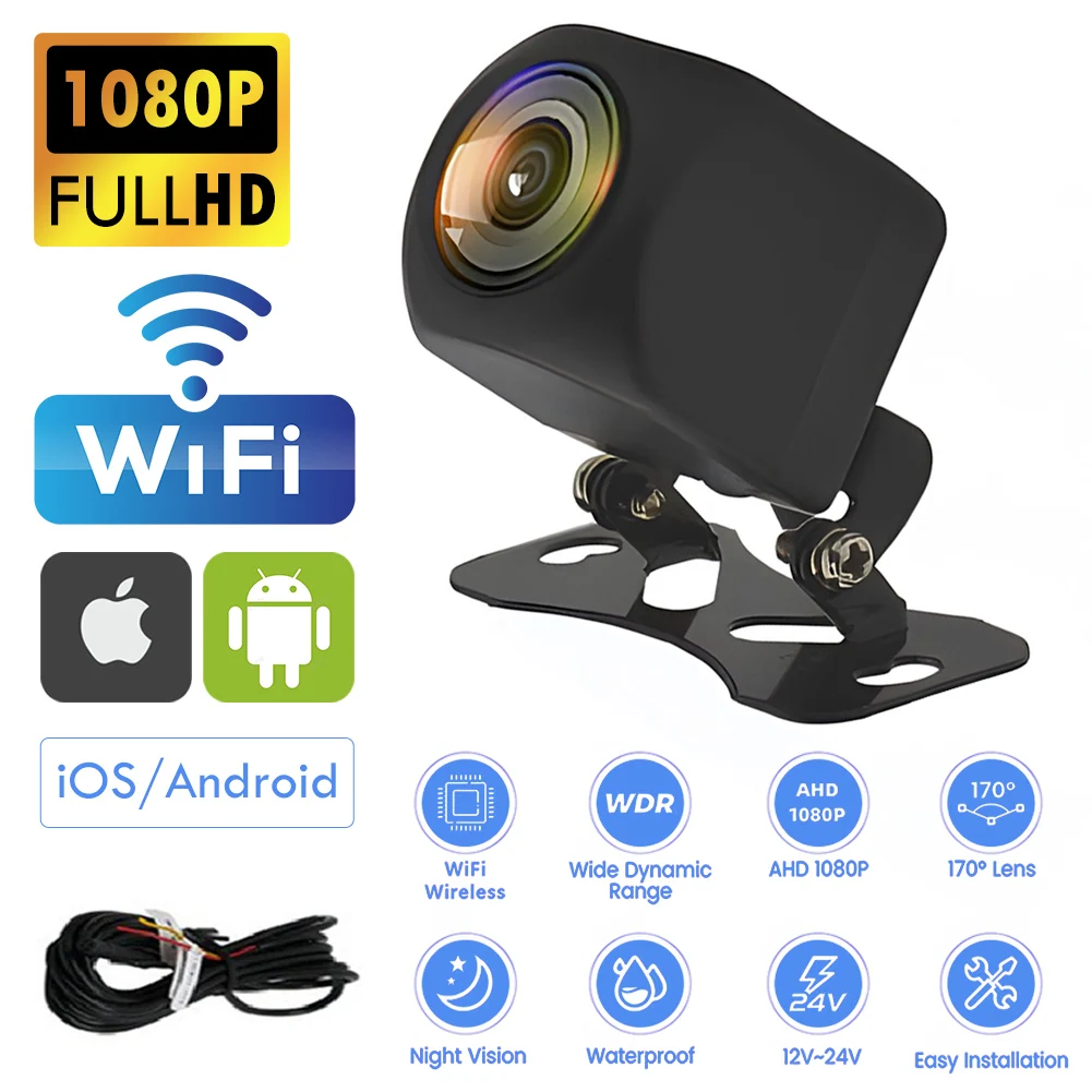 1080P-Wireless-Car-Rear-View-Camera-WIFI-170-Degree-HD-Night-Vision ...