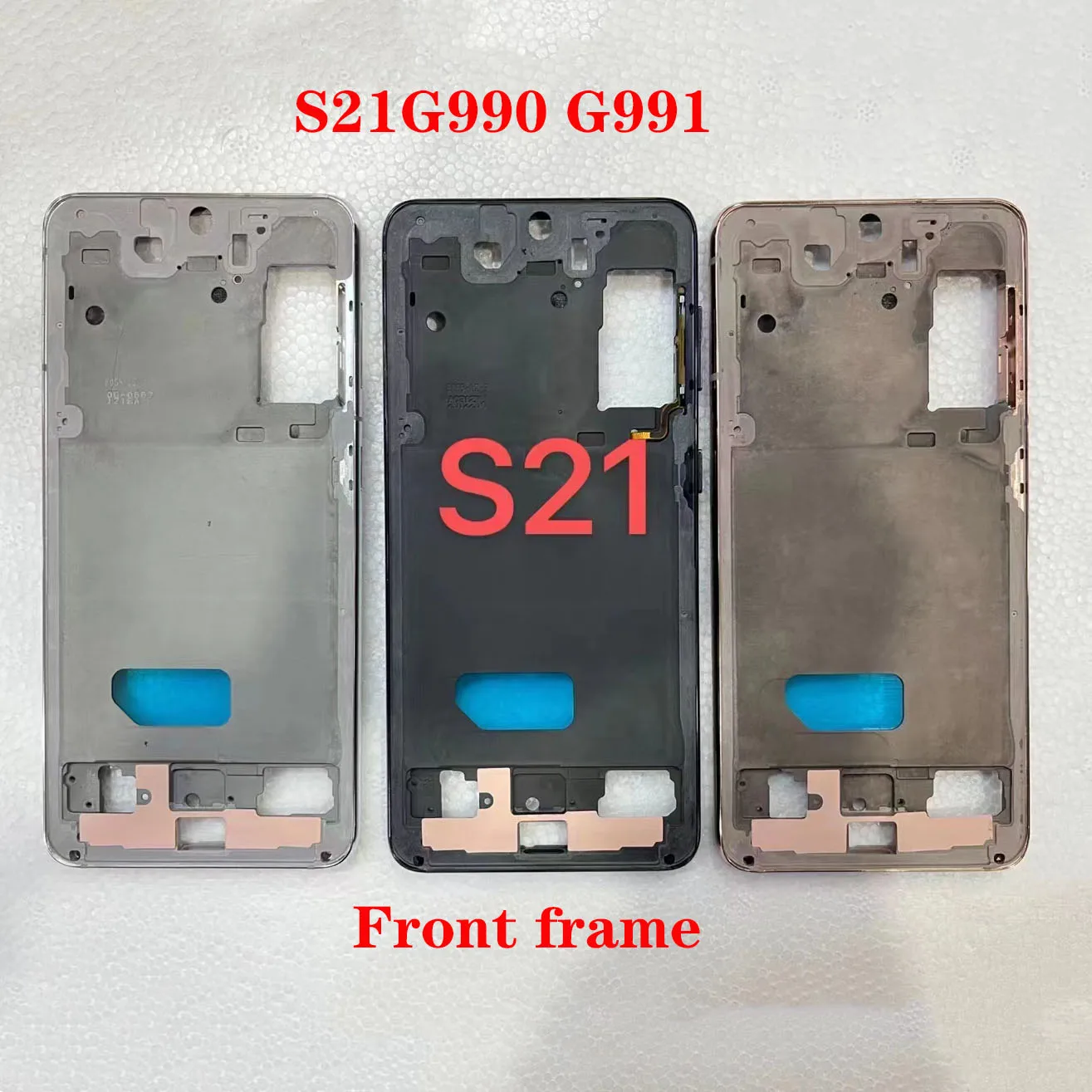Middle Bezel Frame For Samsung GALAXY S21 G990 G991 S21+ G996 S21 Ultra G998 Mid Middle Plate ...