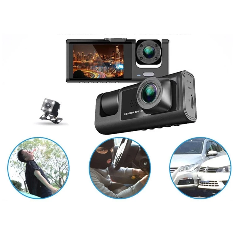 Dual Dash Cam 4K 1080P Car DVR , 150° Wide Angle Dashboard Camera ...